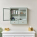 Sage Green Wooden Wall Shelf Unit with Drawers – Windsor Browne