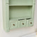 Sage Green Wooden Wall Shelf Unit with Drawers – Windsor Browne