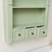 Sage Green Wooden Wall Shelf Unit with Drawers – Windsor Browne