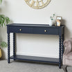 Navy Blue Bobble 2 Drawer Console Table 110cm x 78cm – Windsor Browne