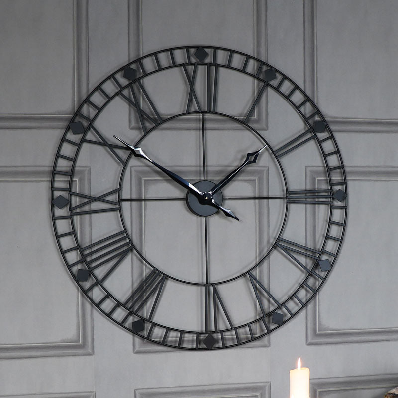 Black Iron Skeleton Wall Clock | Windsor Browne